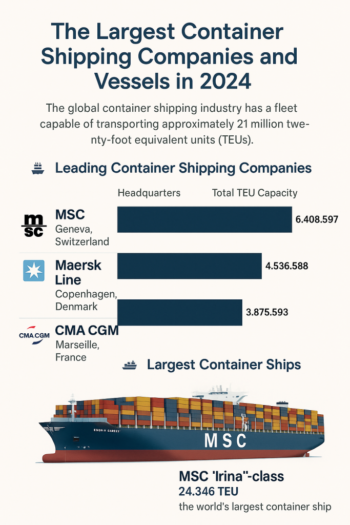 The Largest Container Shipping Companies and Vessels in 2024 – Maritime ...