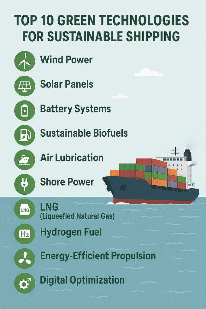 Top 10 Green Technologies for Sustainable Shipping: Toward a Cleaner ...
